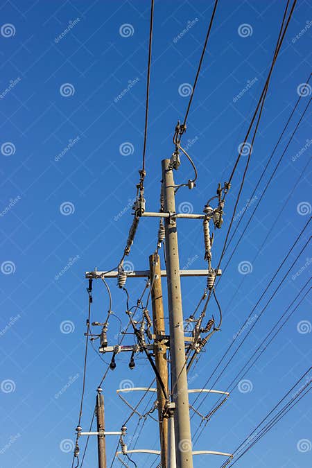 US power grid pole stock image. Image of line, transport - 267574779
