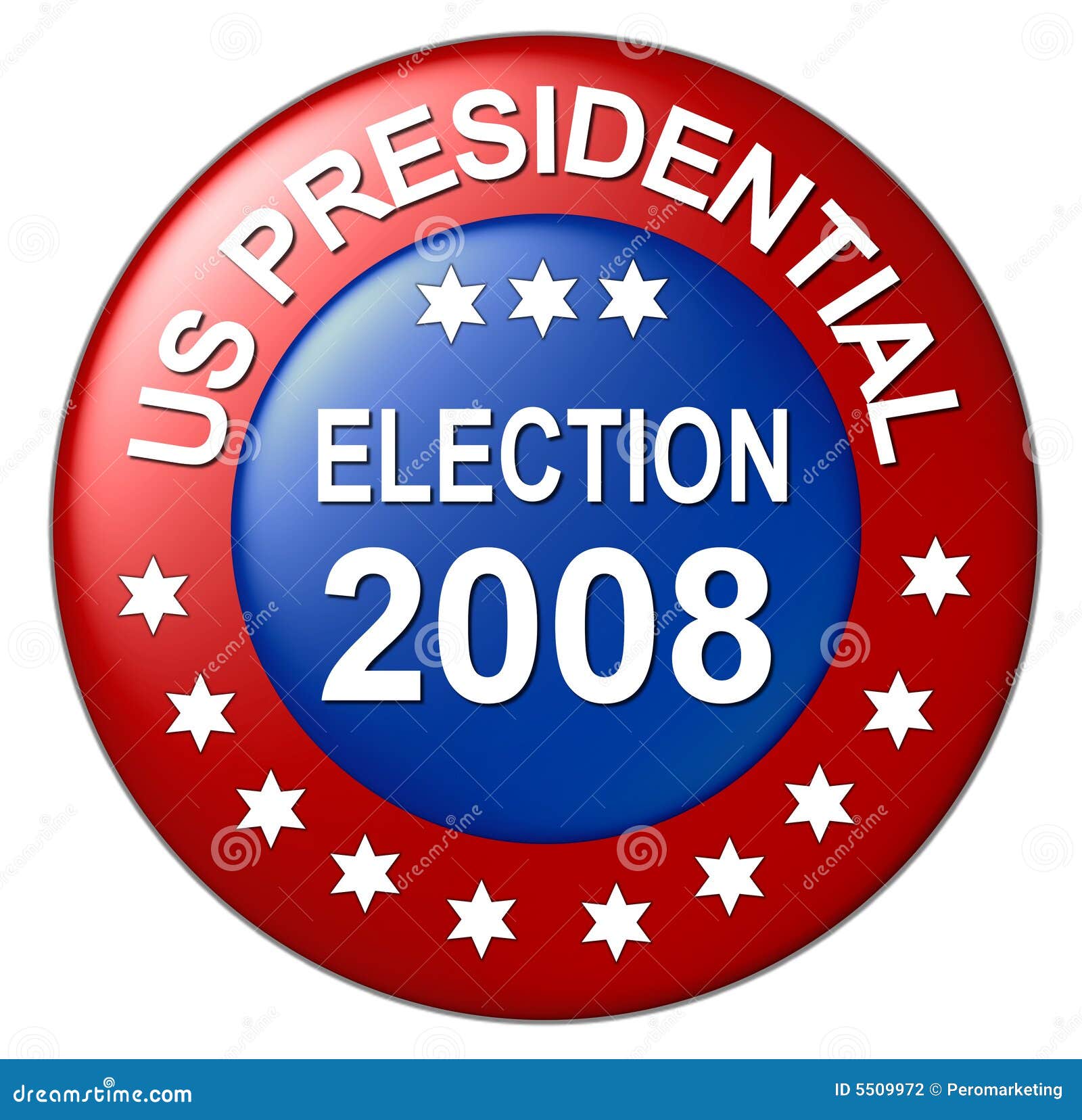 Us Presidential Election Button Stock Illustration - Illustration of ...