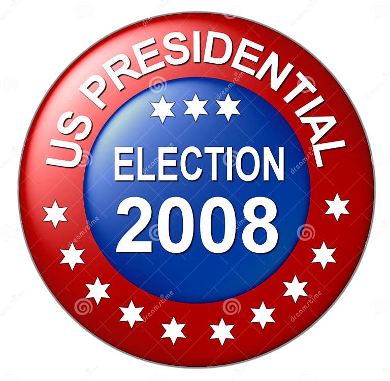 Us Presidential Election Button Stock Illustration - Illustration of ...