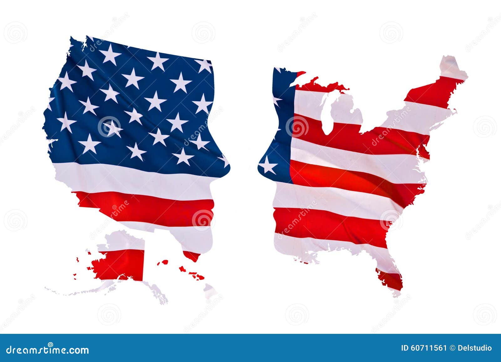2016 US Presidential Elections Map Concept Isolated on White Stock ...