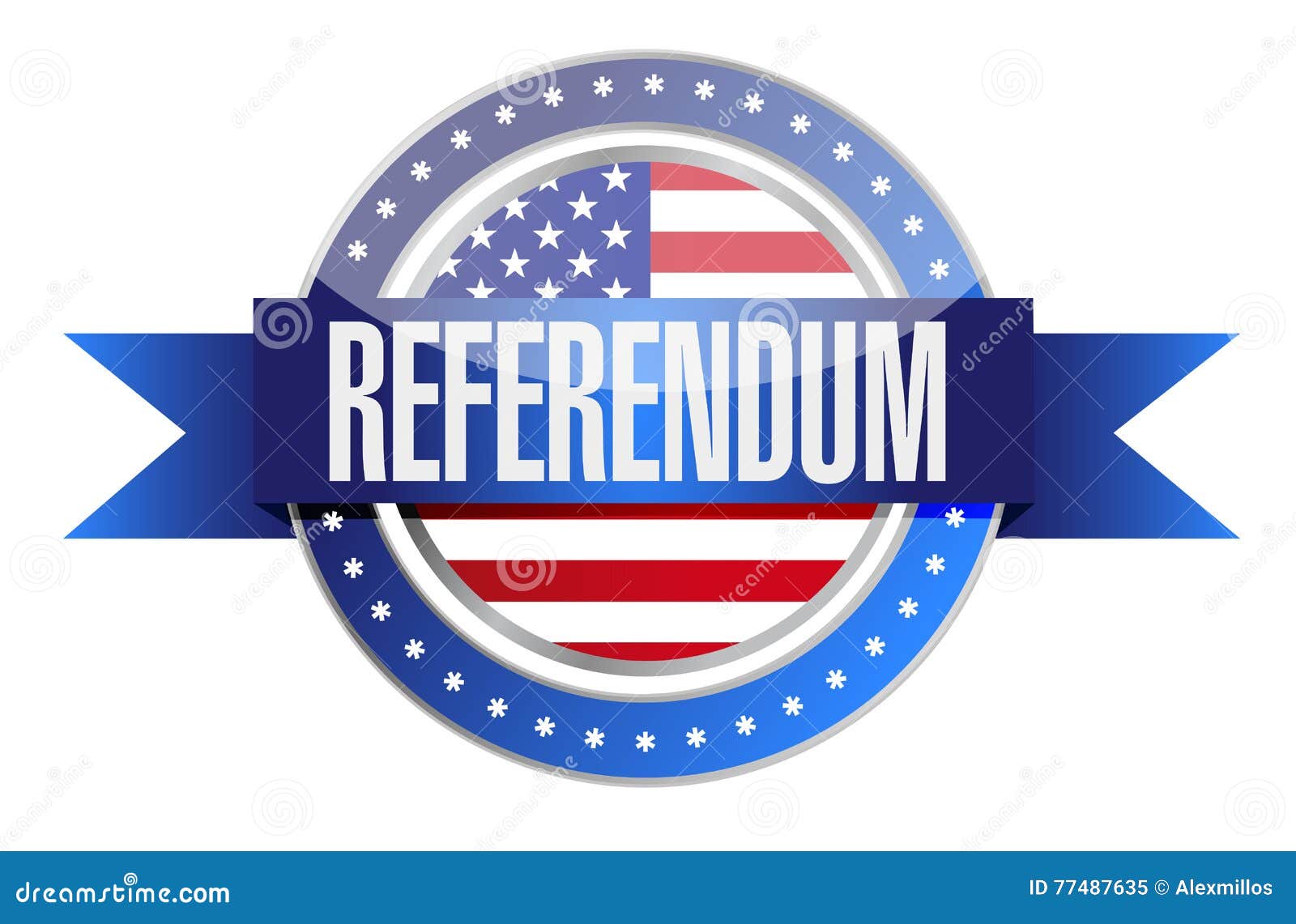 Us Referendum Seal Illustration Design Graphic Stock Illustration ...