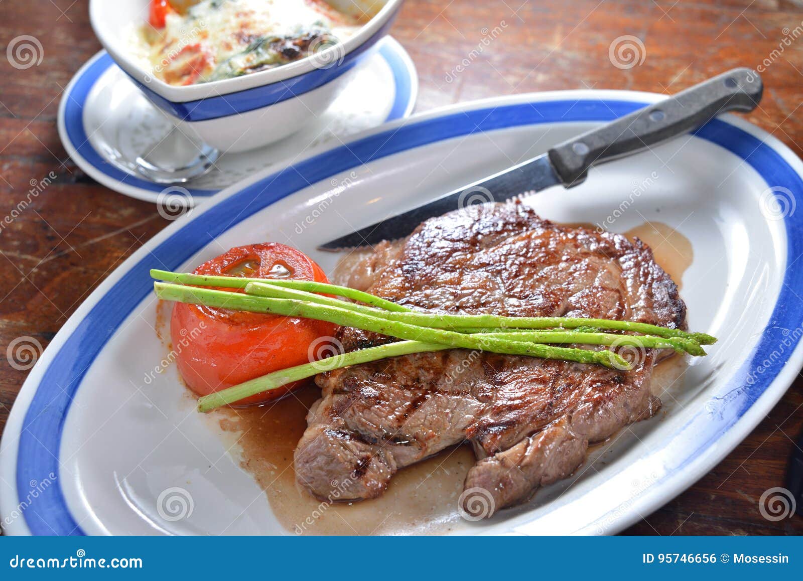 US Ribeye steak stock photo. Image of prime, french, barbeque - 95746656