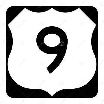 US route 9 sign stock illustration. Illustration of automobile - 165303820