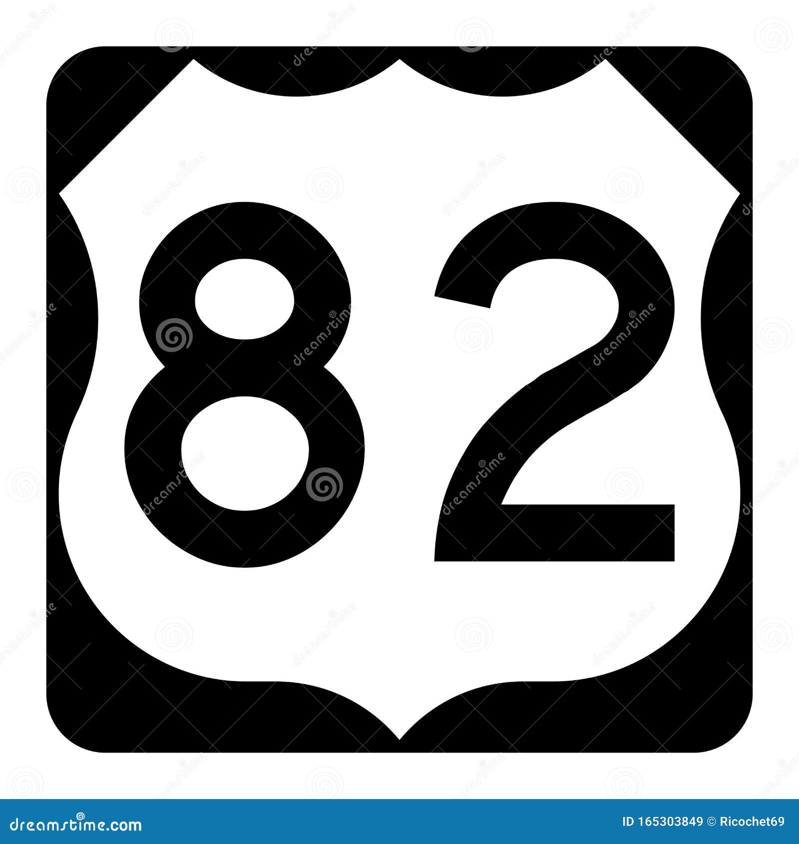 US route 82 sign stock illustration. Illustration of nostalgia - 165303849