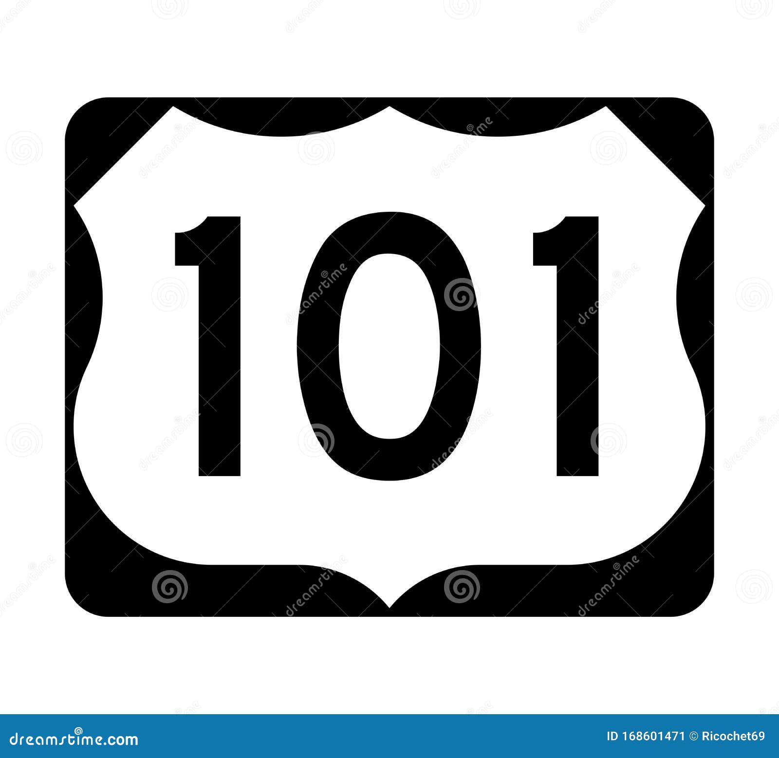 US route 101 sign stock illustration. Illustration of marker - 168601471
