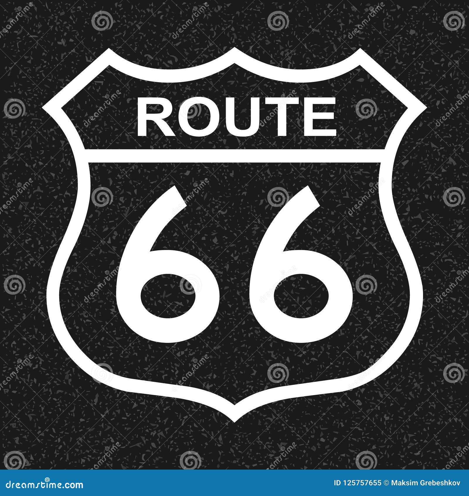 US Route 66 Sign Cartoon Vector | CartoonDealer.com #125757655