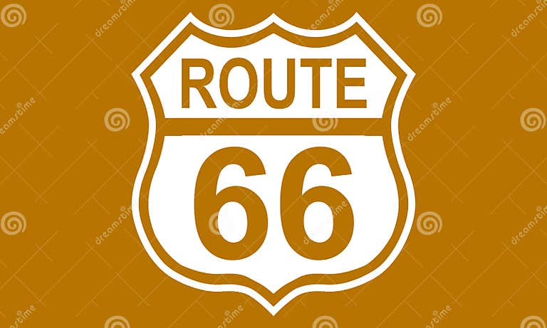 US Route 66 Sign, Shield Sign with Route Number and Text Stock ...