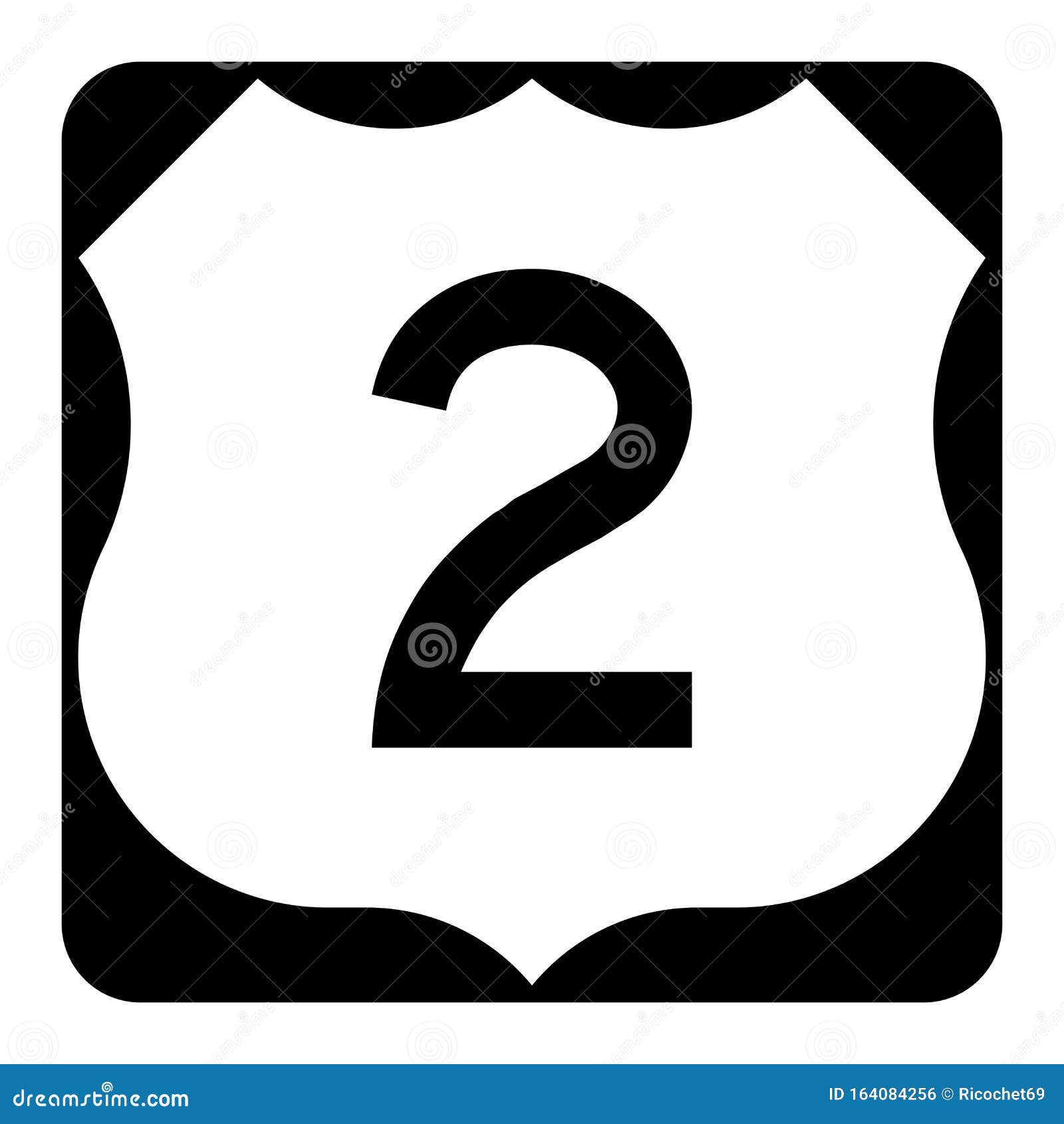 US route 2 sign stock illustration. Illustration of classic - 164084256