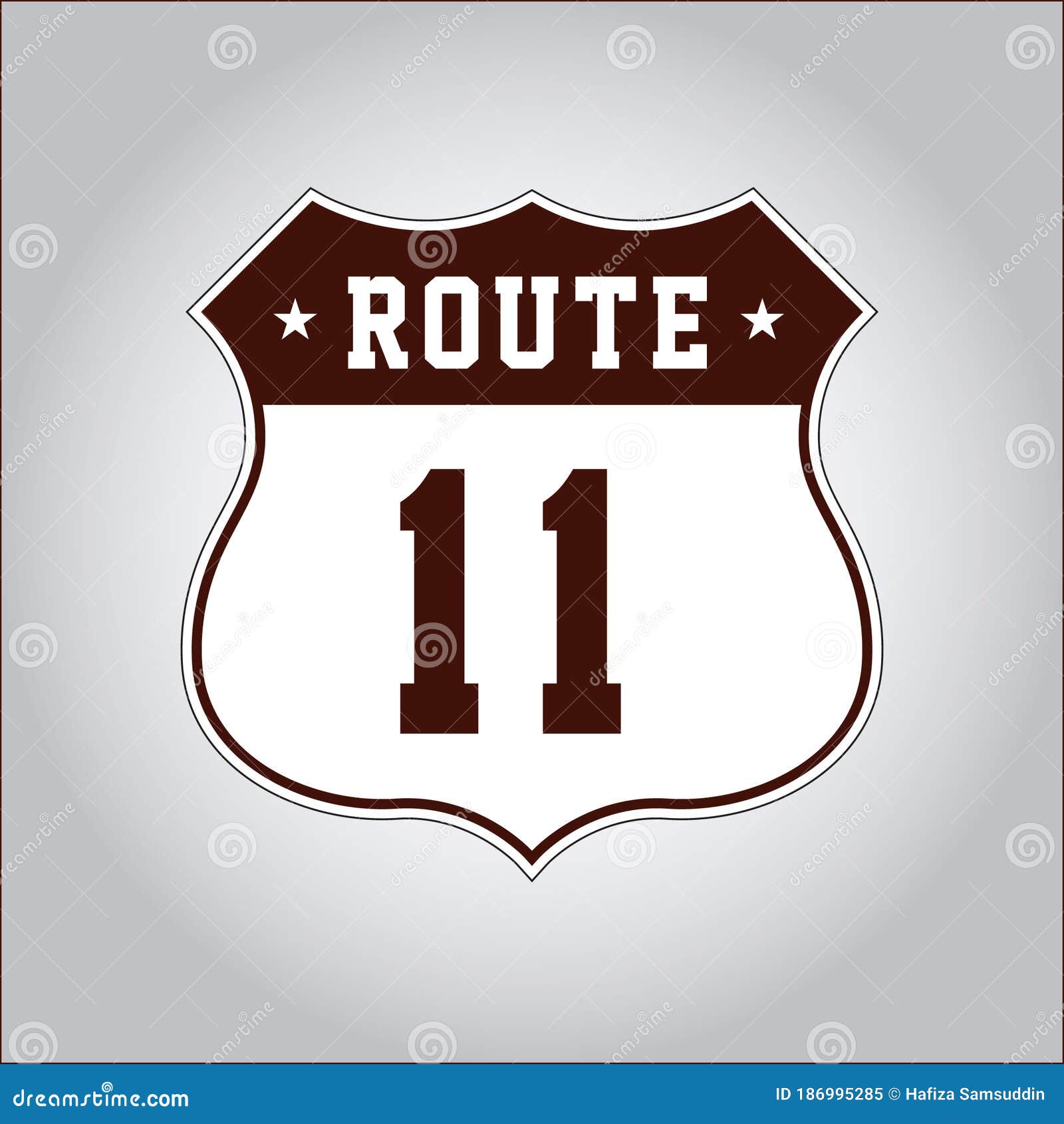 US Route 11. Vector Illustration Decorative Design Stock Vector ...