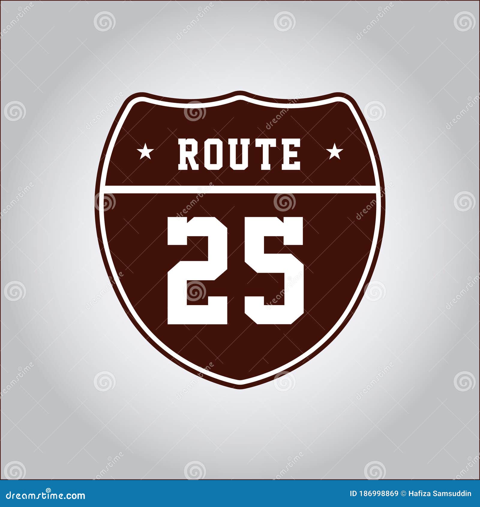 US Route 25. Vector Illustration Decorative Design Stock Vector ...