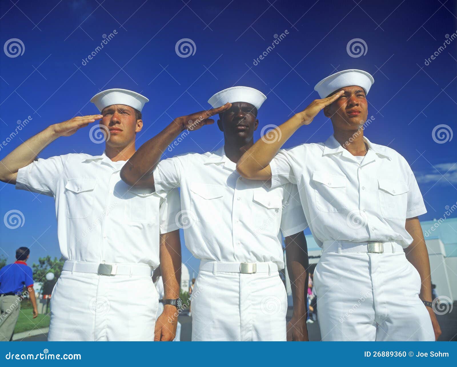 US sailors saluting editorial image. Image of white, states - 26889360