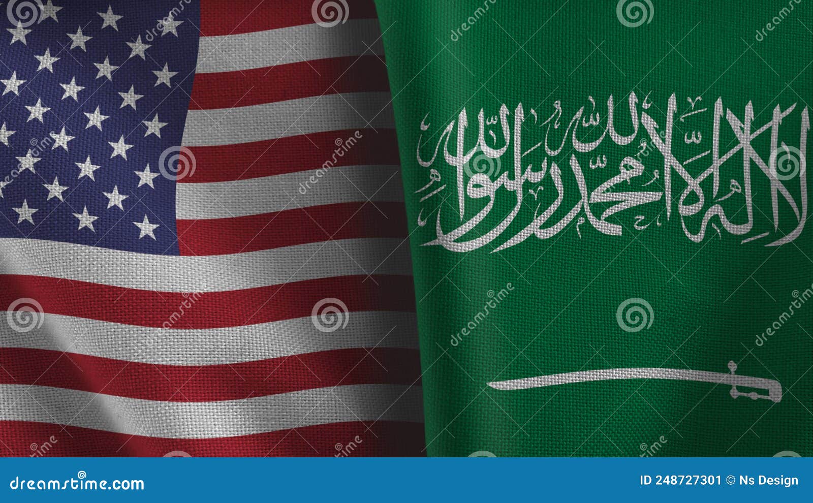 US and Saudi Arabia stock illustration. Illustration of arabia - 248727301