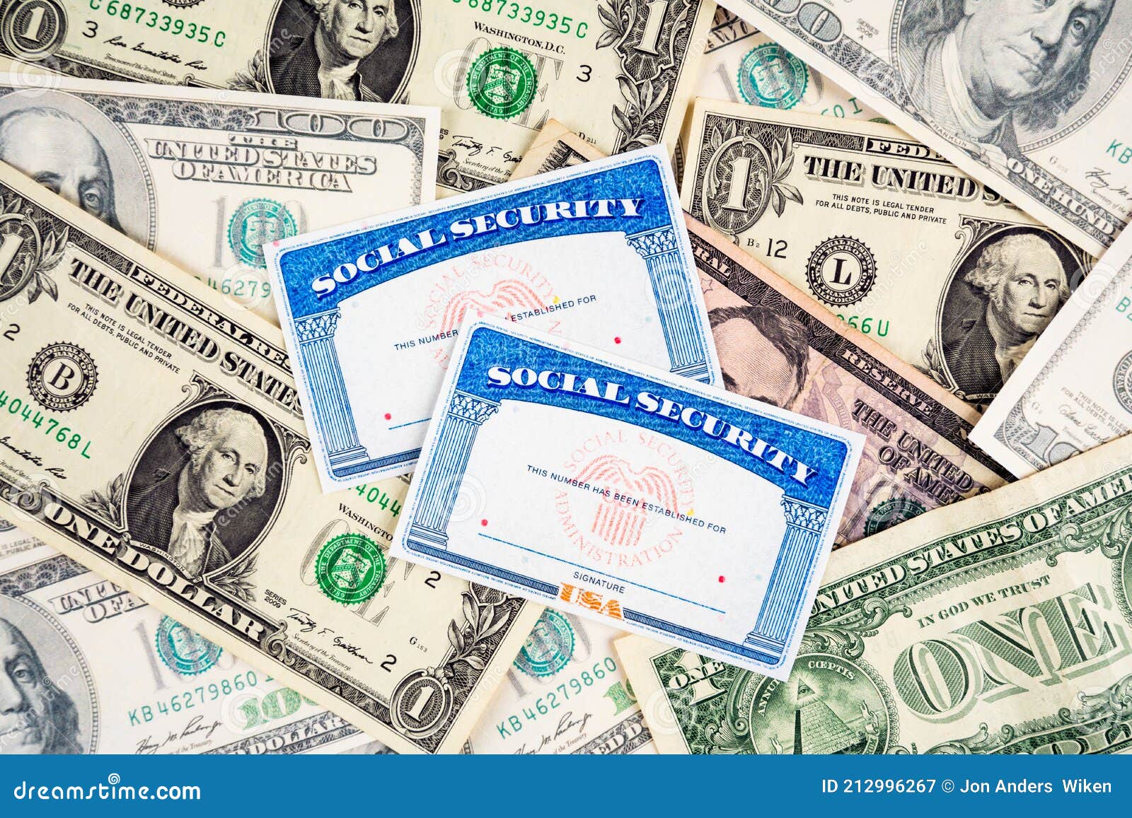 Us Social Security Cards and Dollar Editorial Photography - Image of ...