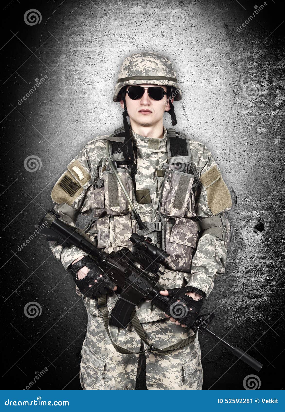 US soldier stock image. Image of protection, fatigues - 52592281