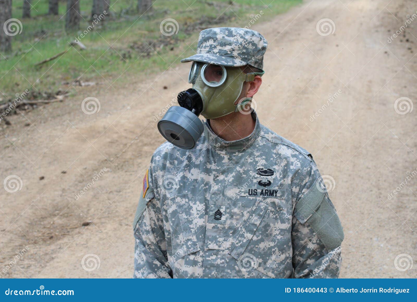 US Soldier Wearing Breathing Mask Stock Image - Image of pandemic ...