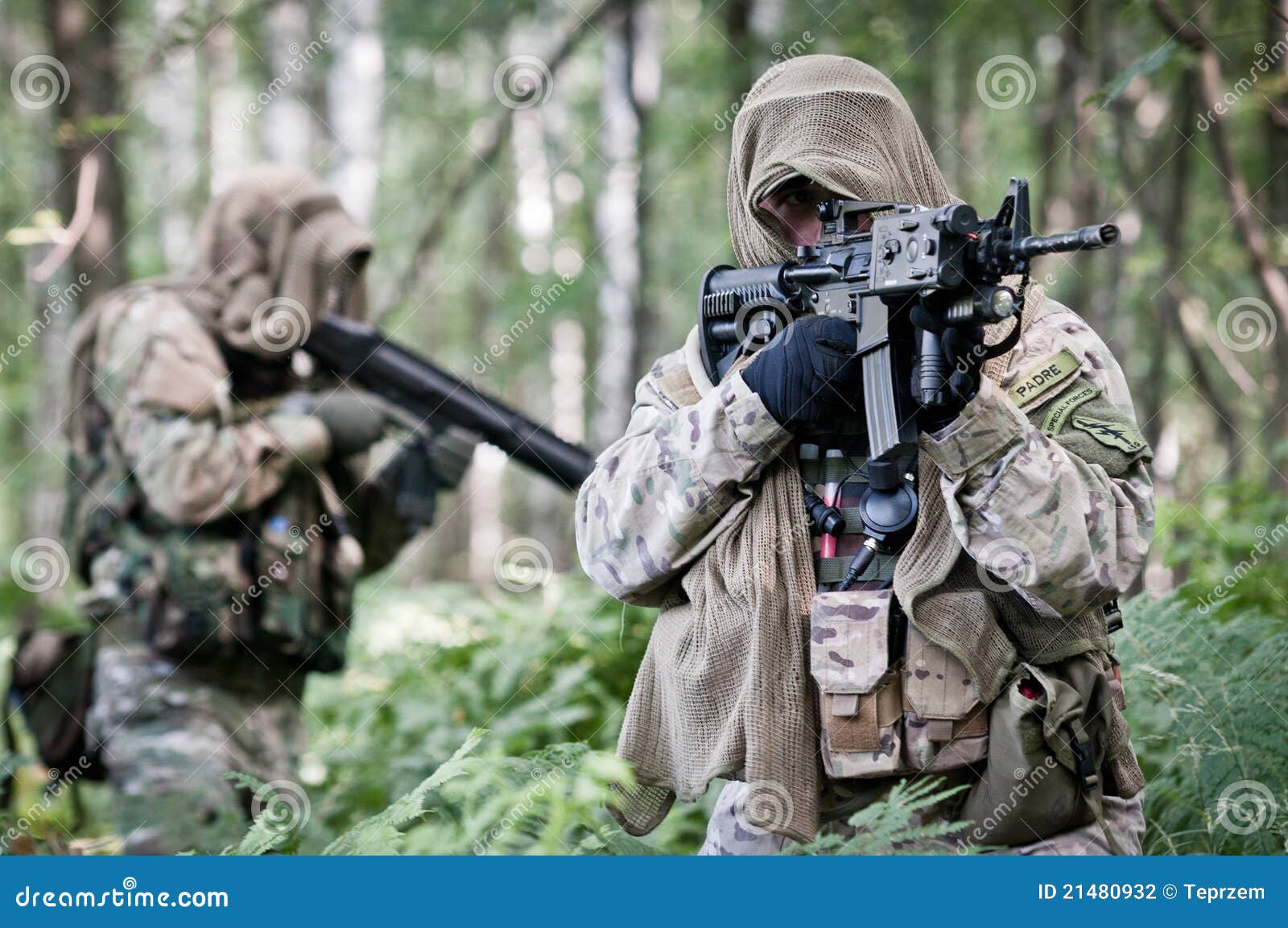 US soldiers on patrol stock photo. Image of infantry - 21480932