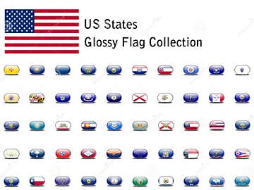US State Flag Icons stock illustration. Illustration of hawaii - 17167787