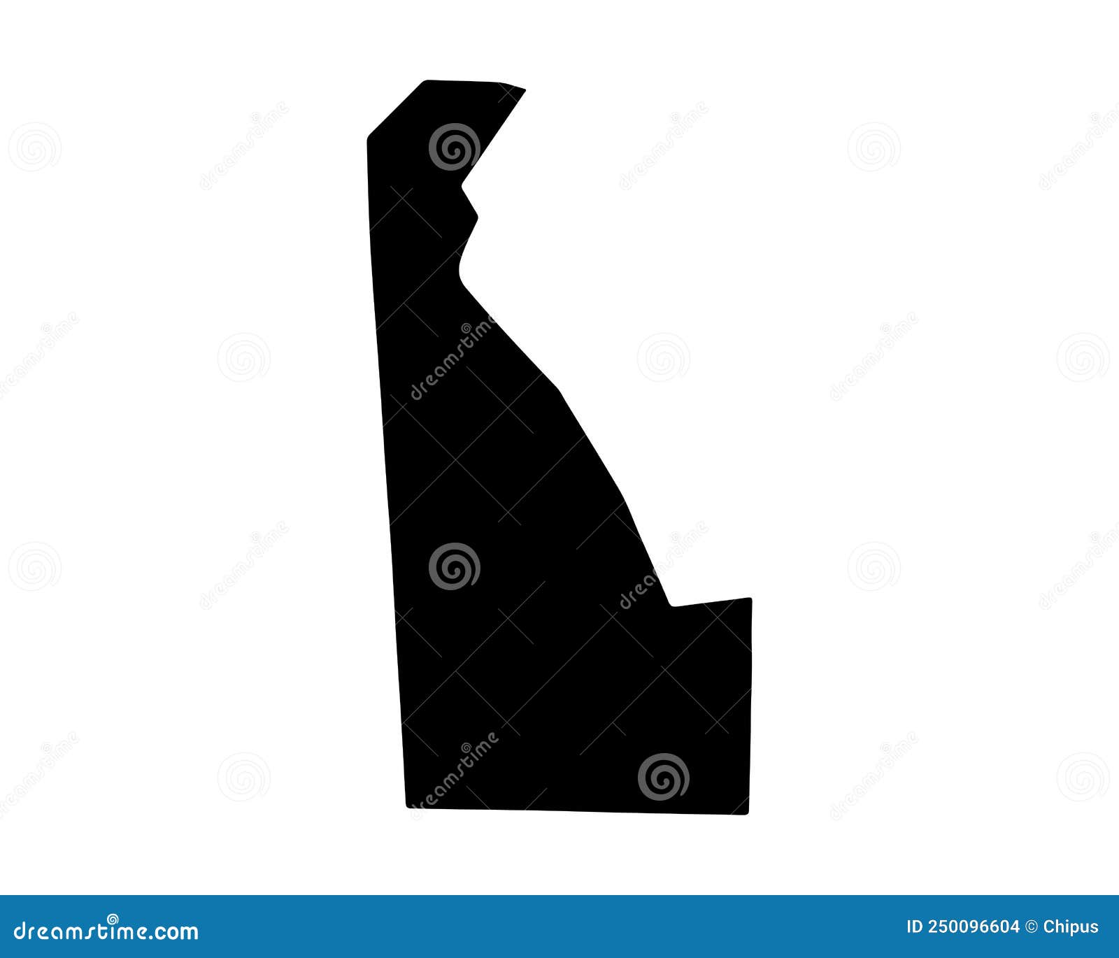 US State Map. Delaware Silhouette Symbol Stock Vector - Illustration of ...
