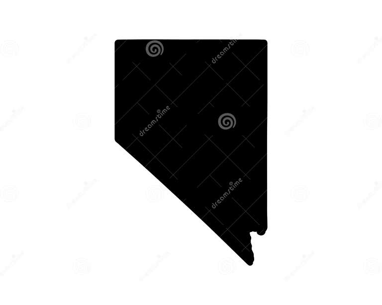 US State Map. Nevada Silhouette Symbol Stock Vector - Illustration of ...
