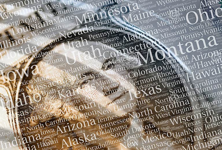 US states money pattern stock illustration. Illustration of banknote ...