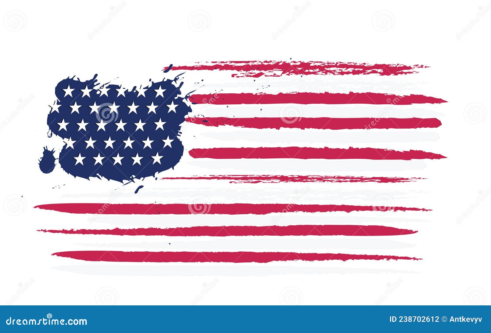 US Stylized Flag Symbol Grunge Style Vector Illustration Stock Vector ...