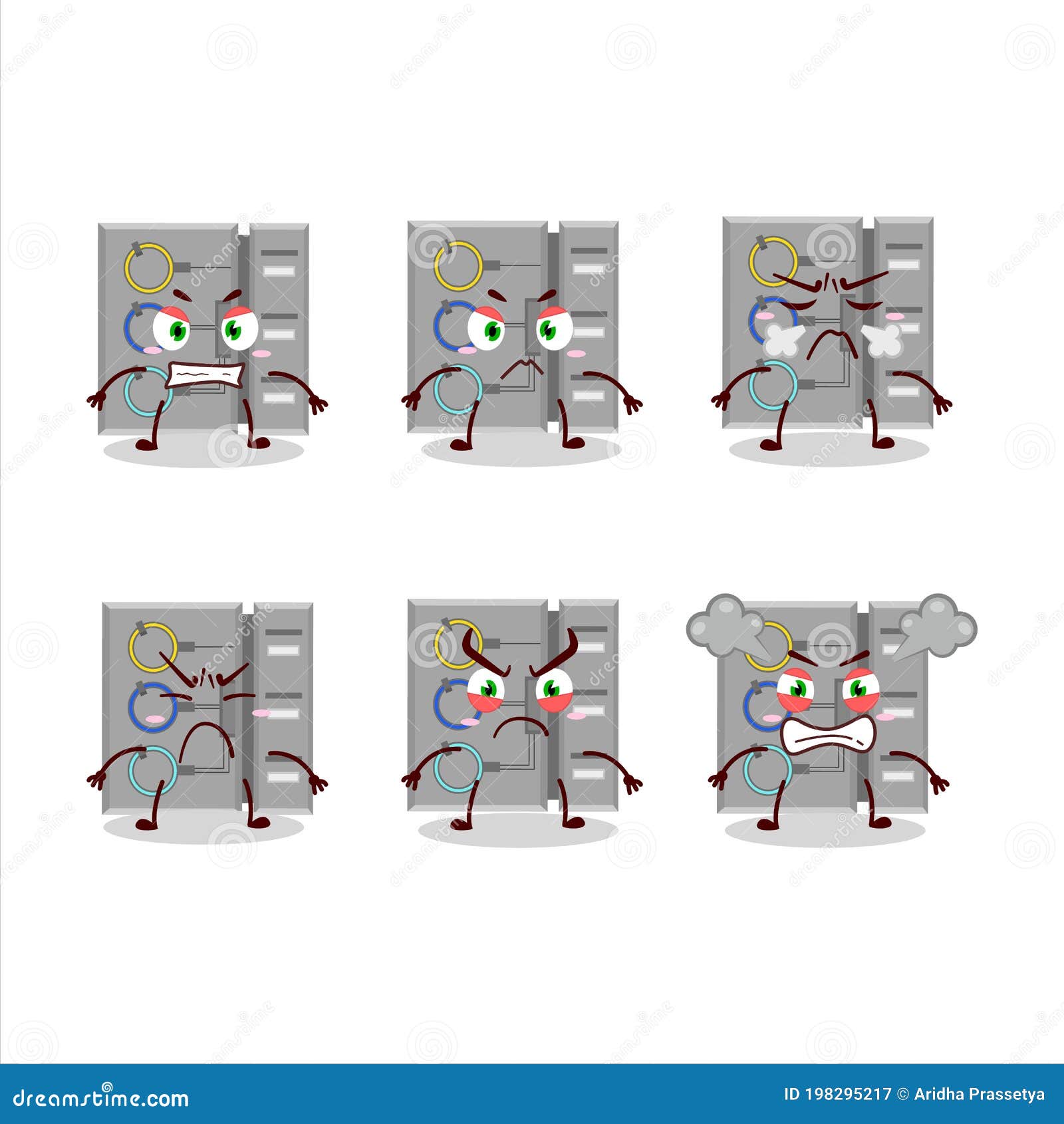 Among Us Task Machine Cartoon Character with Various Angry Expressions ...