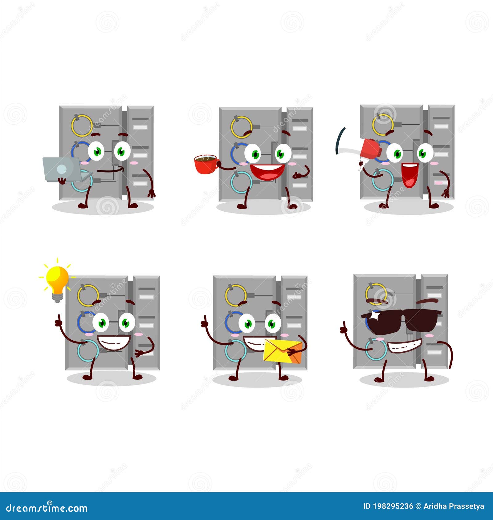Among Us Task Machine Cartoon Character with Various Types of Business ...