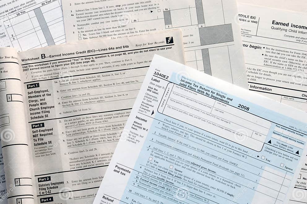 US Tax Forms stock photo. Image of accounting, america - 8027688