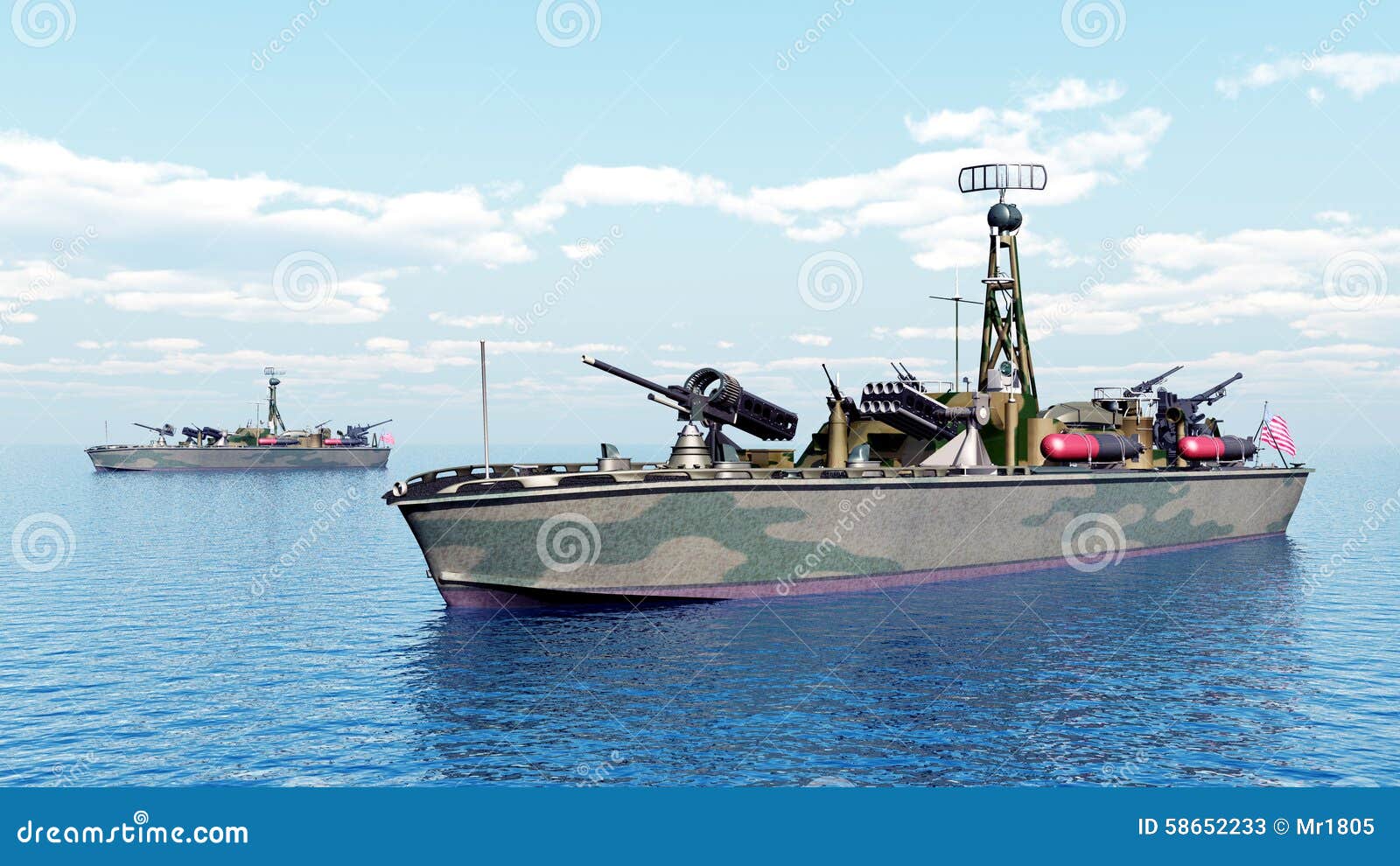 Torpedo Boat, Vintage Illustration Cartoon Vector | CartoonDealer.com ...