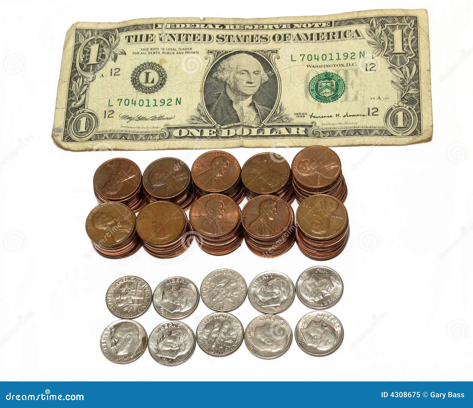 Us-valuta fotografering för bildbyråer. Bild av cent, papper - 4308675