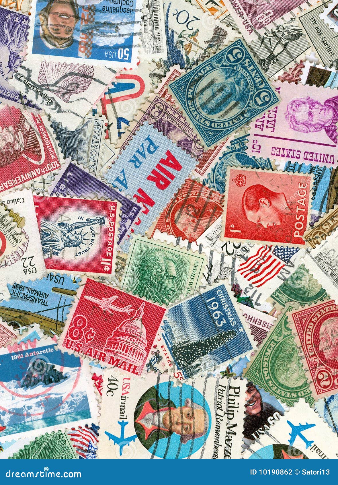 US vintage postmarks editorial photography. Image of heap - 10190862