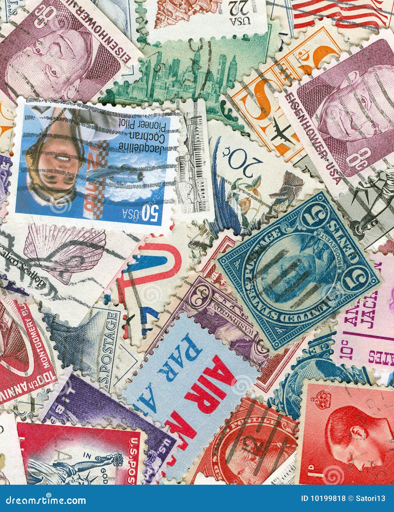 US vintage postmarks editorial stock photo. Image of stamps - 10199818