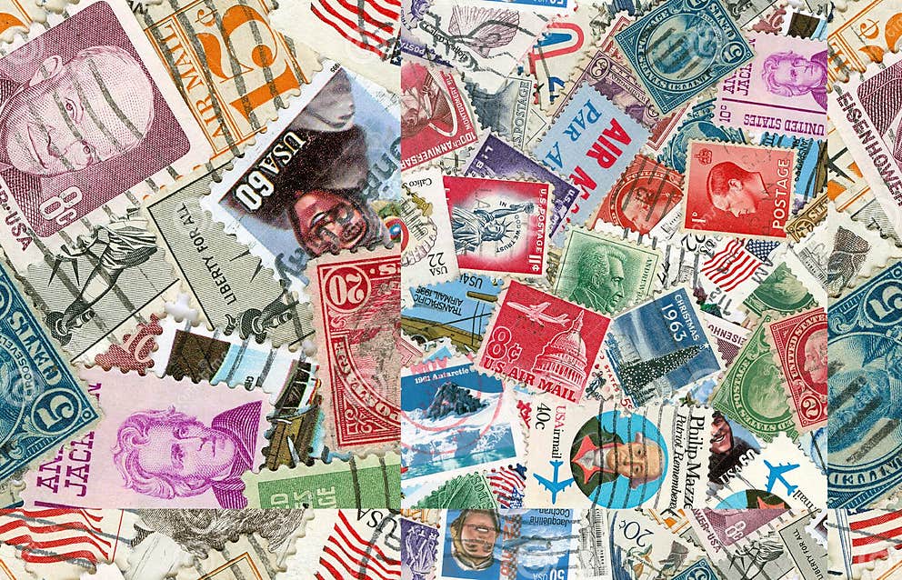 US vintage postmarks editorial photo. Image of stamps - 10224271
