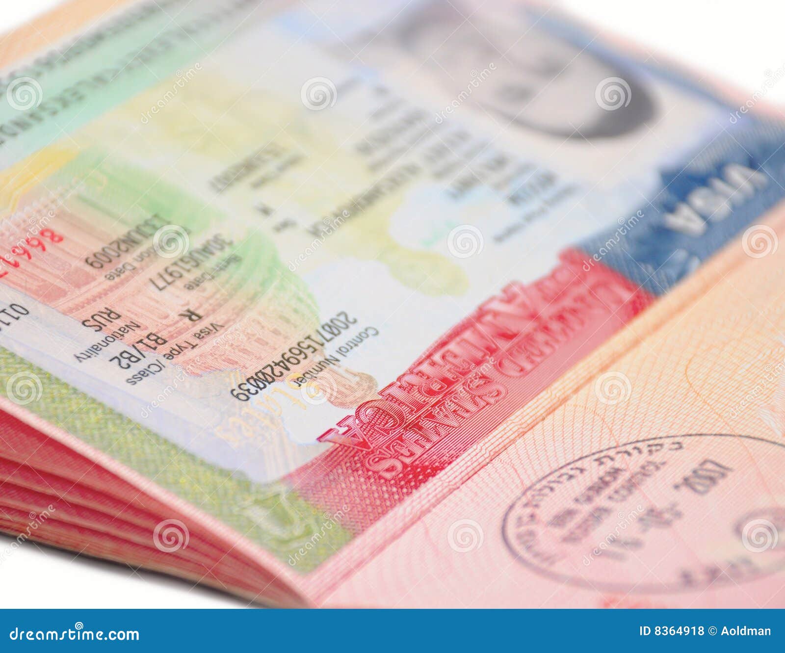US Visa In Passport Stock Image | CartoonDealer.com #99323797