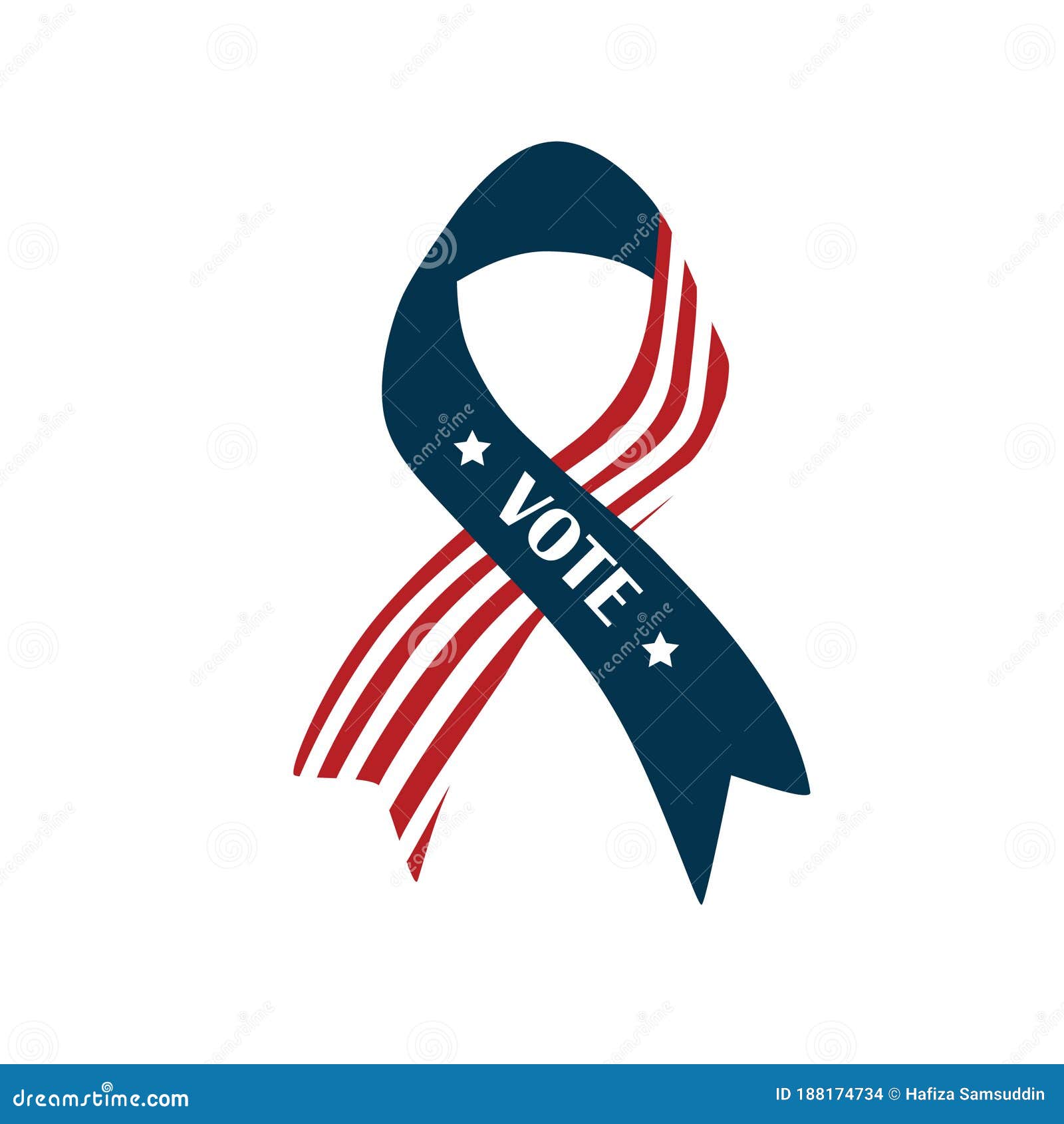 US Vote Ribbon. Vector Illustration Decorative Design Stock Vector ...