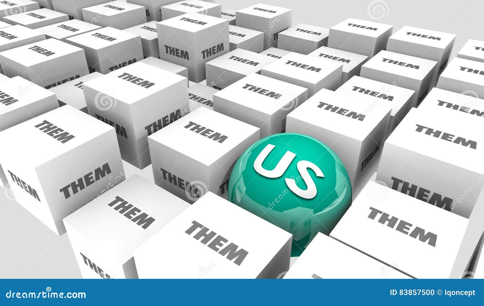 Us Vs Them Unique Competitive Advantage Winning Edge Stock Illustration ...