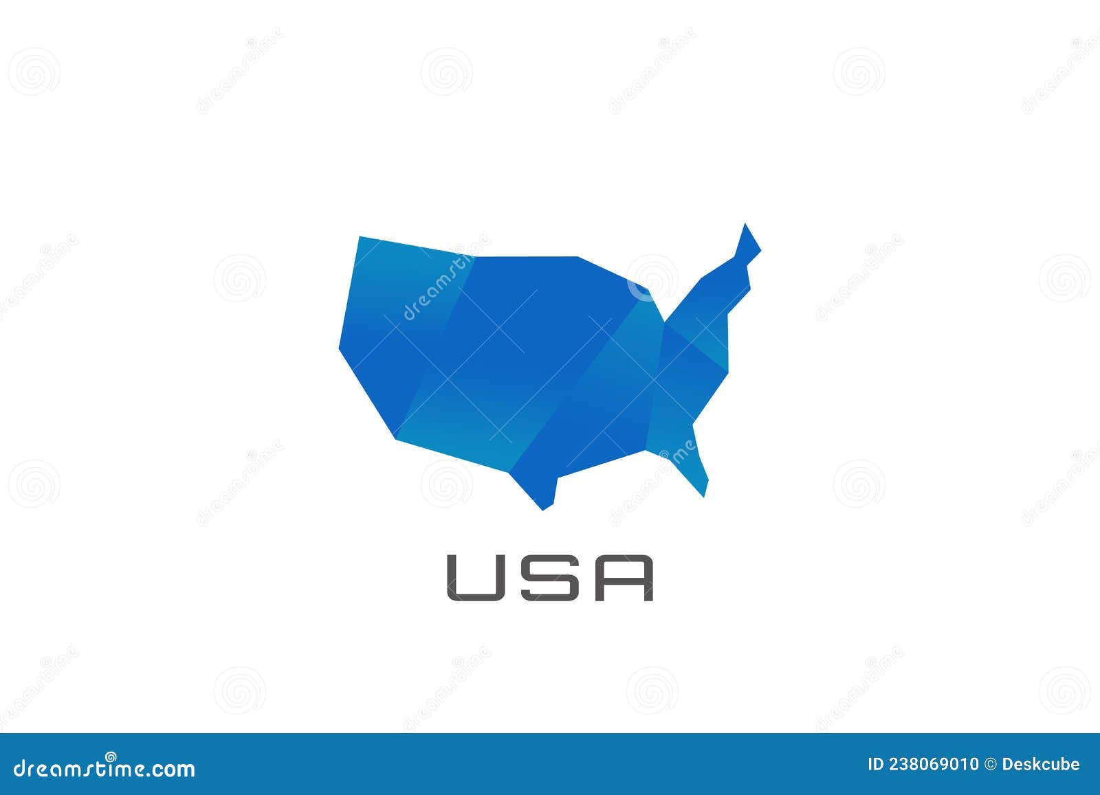 USA Abstract Map Logo. Vector Template Design Stock Vector ...