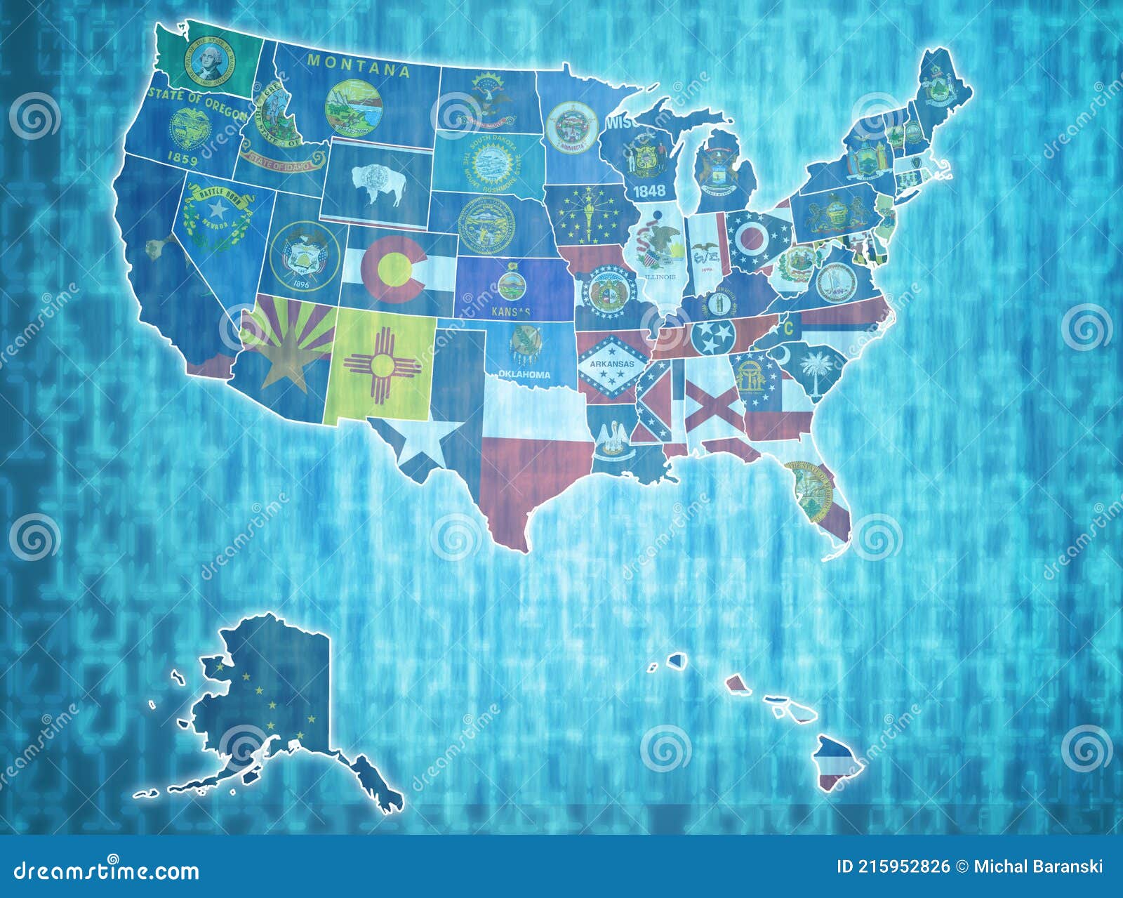 Usa Administrative Divisions Stock Illustration - Illustration of ...