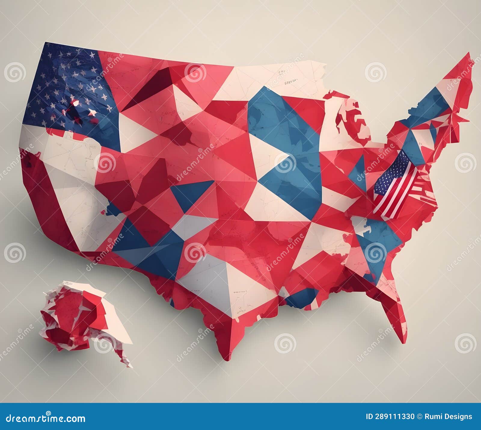 USA America polygon map stock illustration. Illustration of circle ...