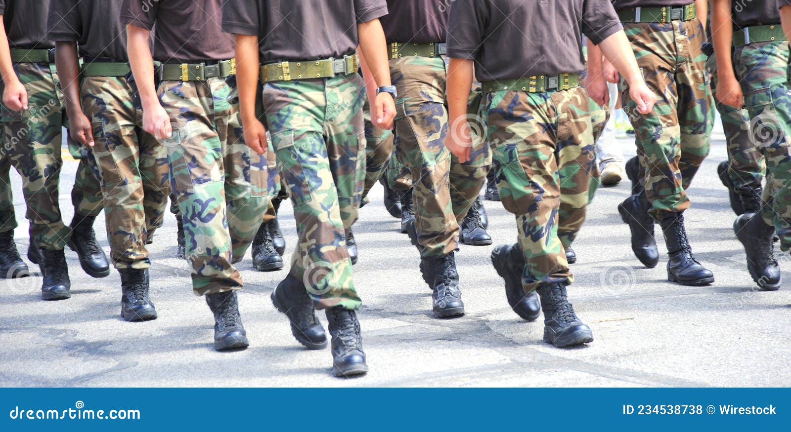 USA Army Marching Band in a Parade Stock Photo - Image of army, uniform ...