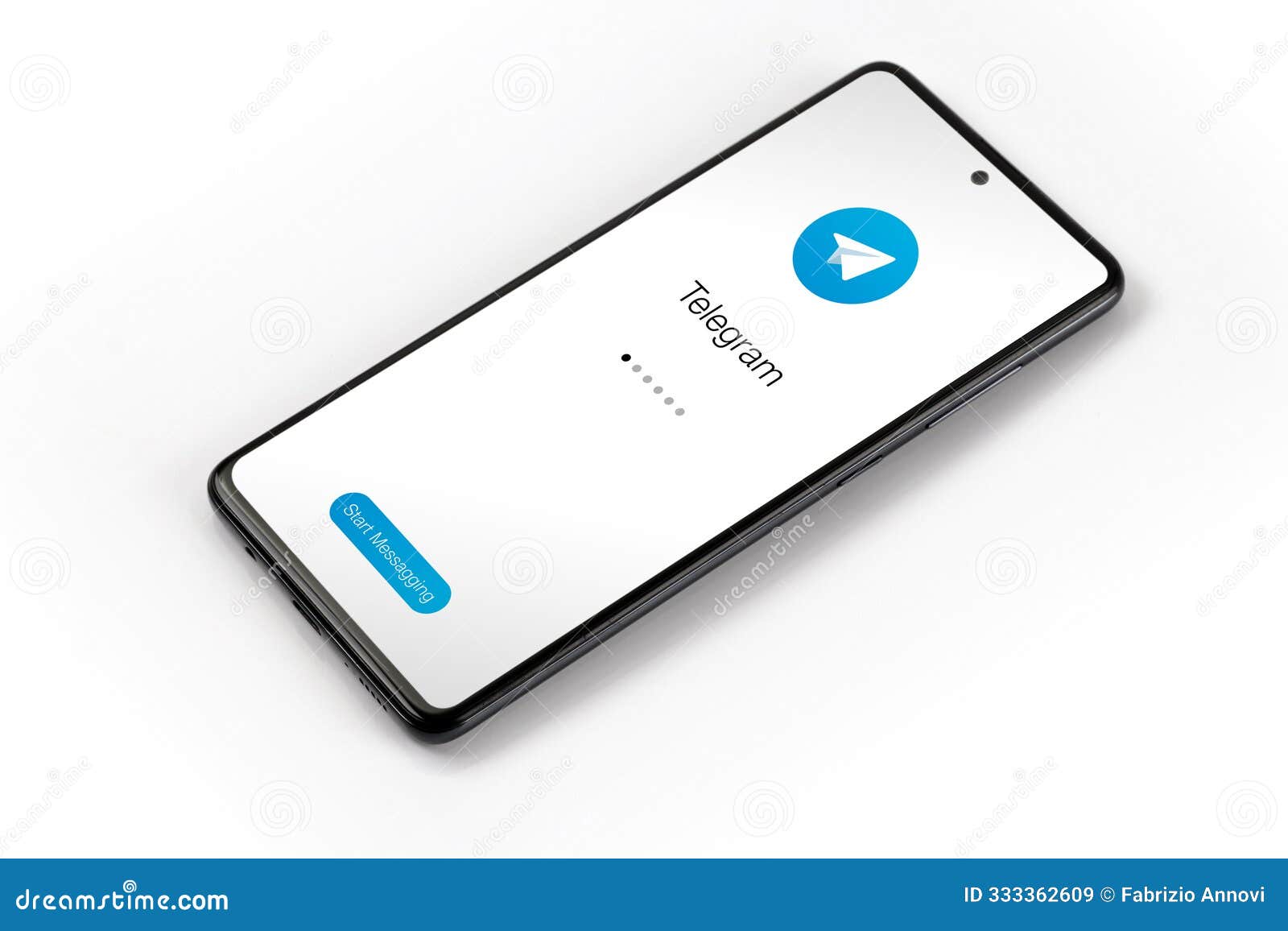 Telegram Social Software, Example of a Mobile Phone with the Initial ...
