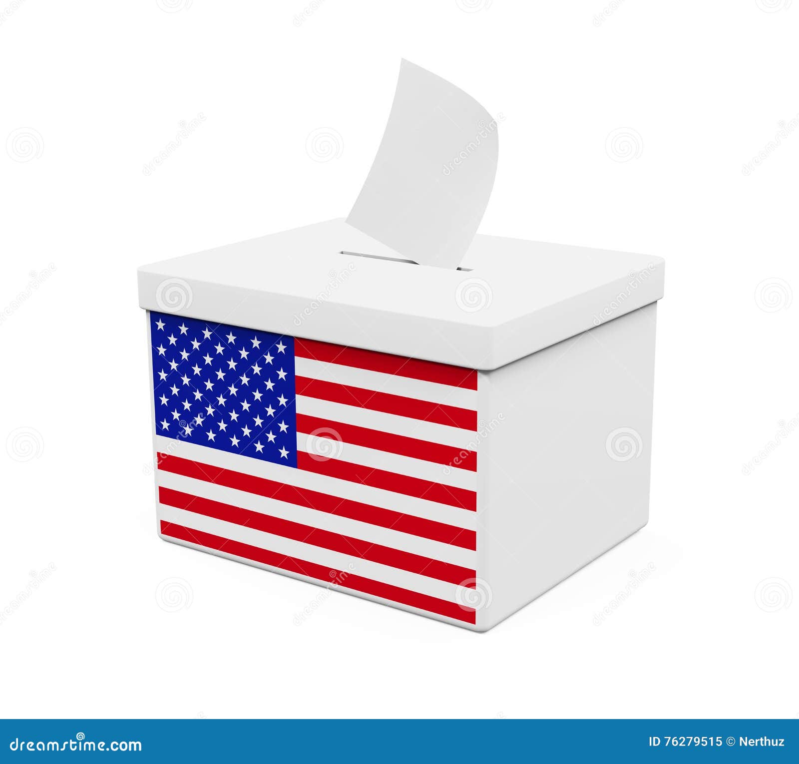 USA Ballot Box stock illustration. Illustration of democratic - 76279515