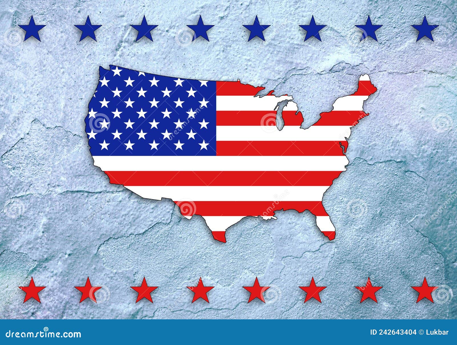 USA map banner background stock illustration. Illustration of ...