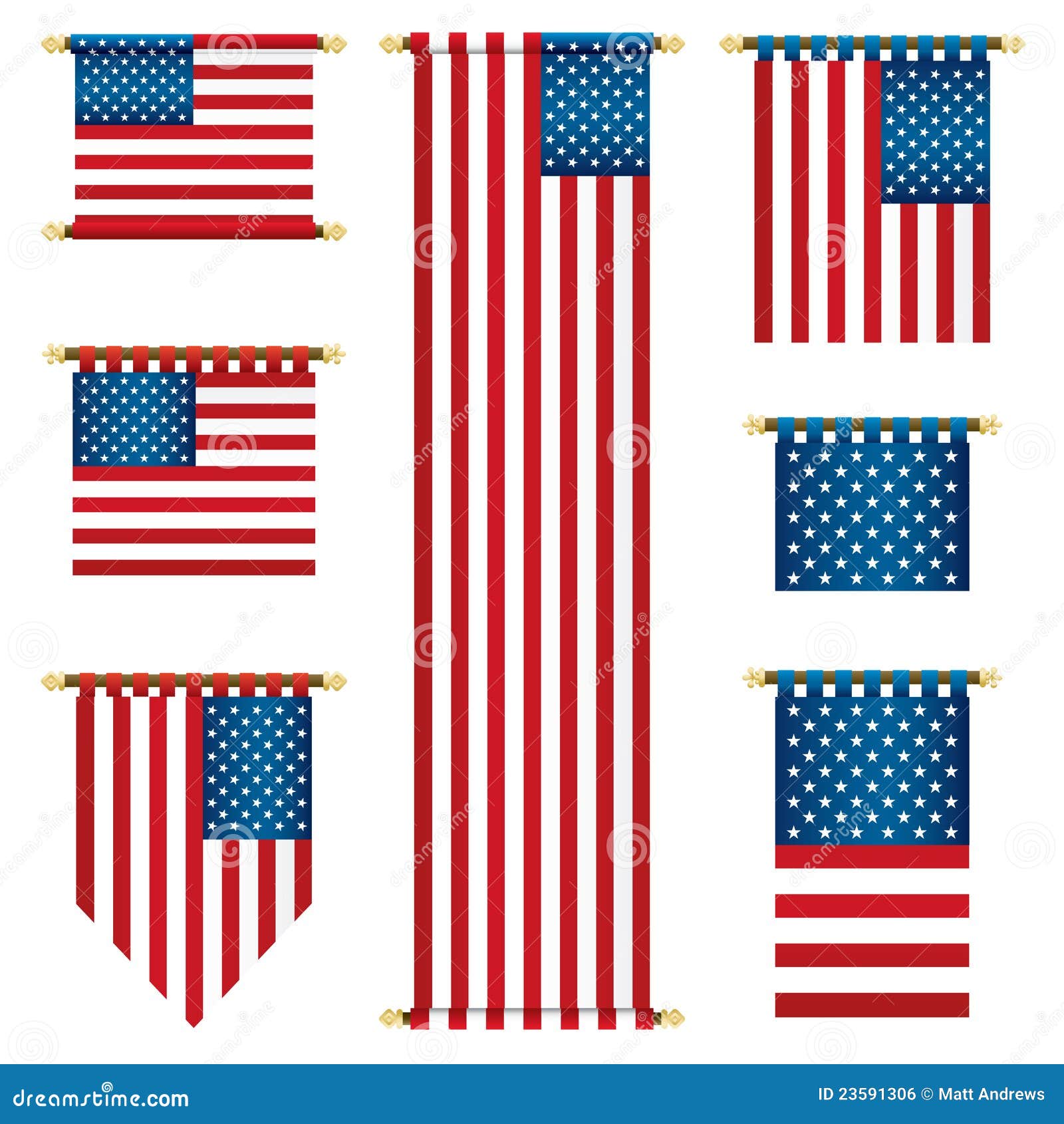 Usa banners stock vector. Illustration of america, isolated - 23591306