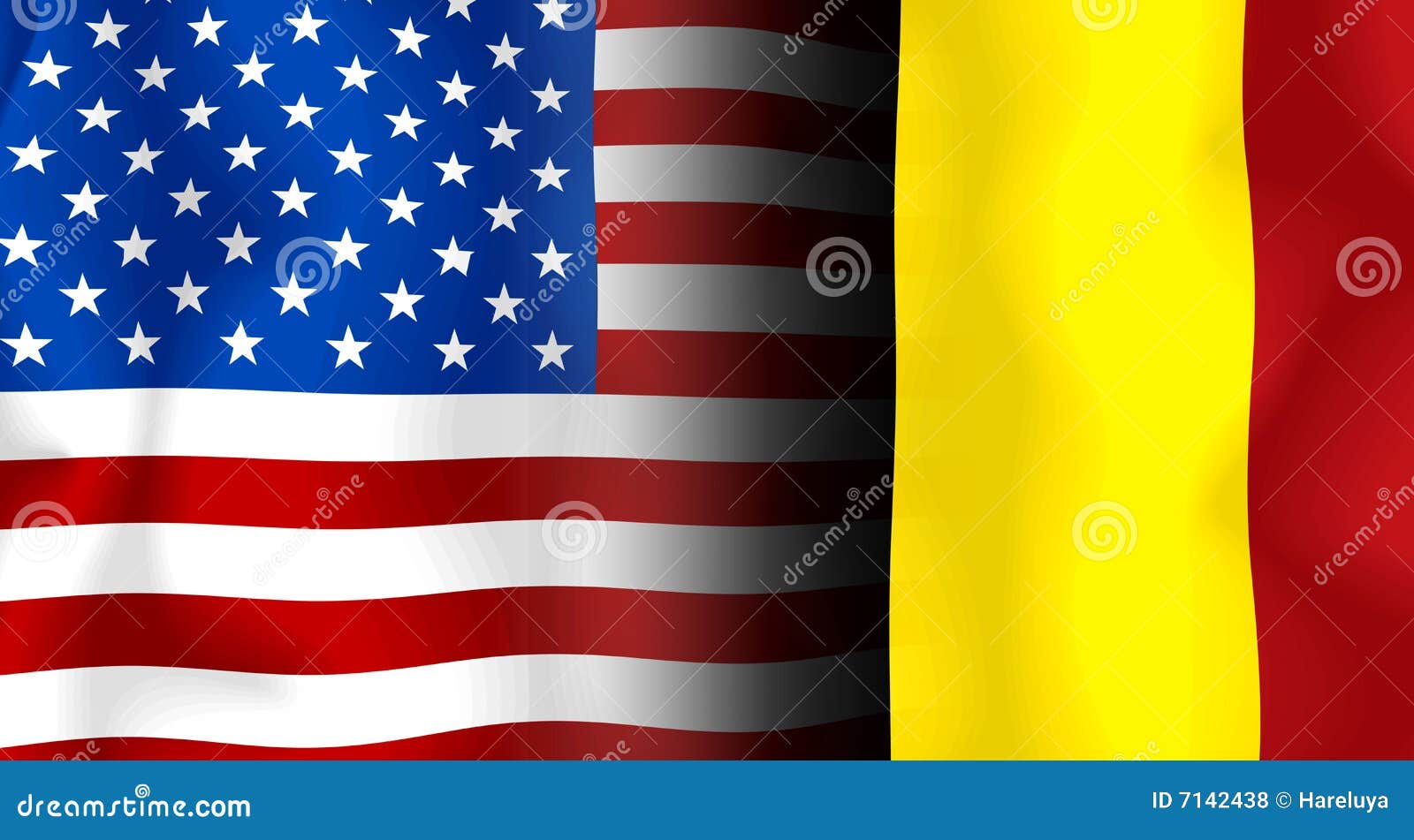 Usa-Belgium Flag stock illustration. Illustration of belgium - 7142438