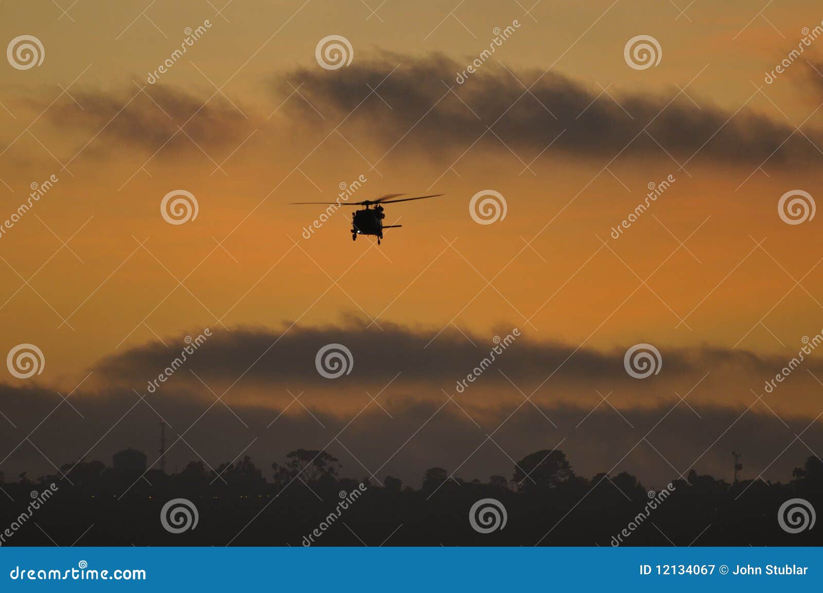 Helicopter Sunset Royalty-Free Stock Image | CartoonDealer.com #92376670