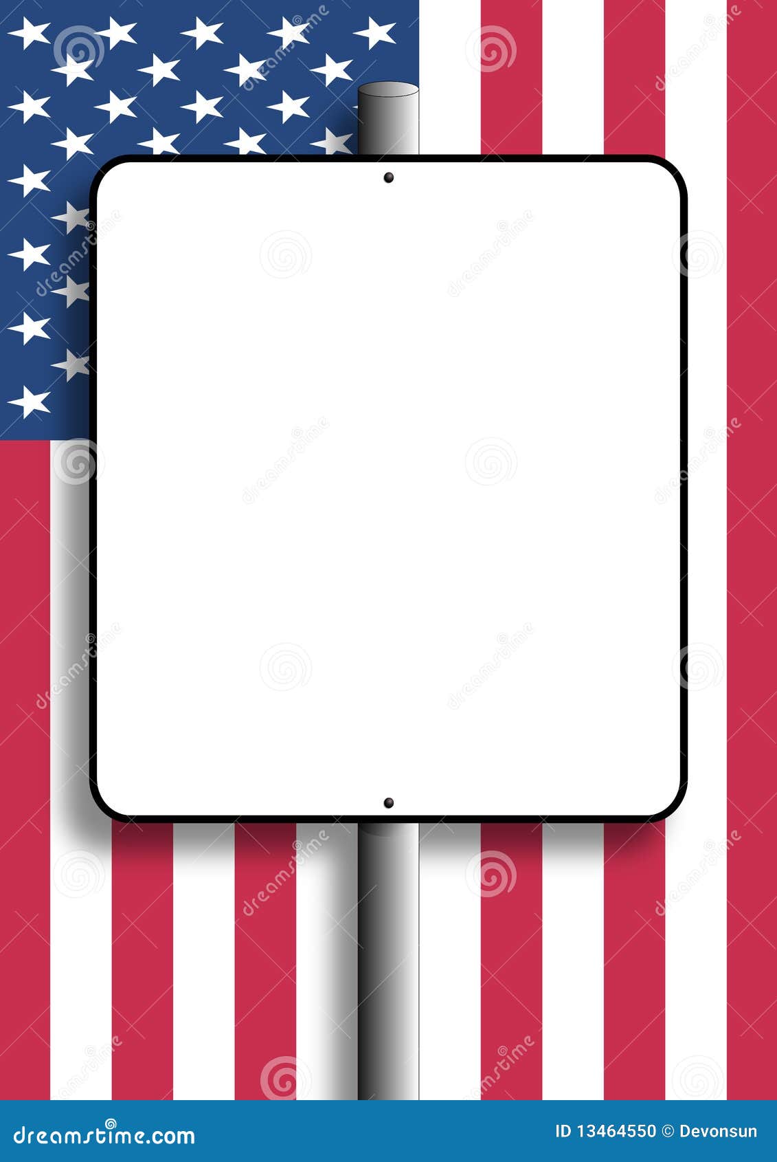 USA blank flag sign stock illustration. Illustration of space - 13464550