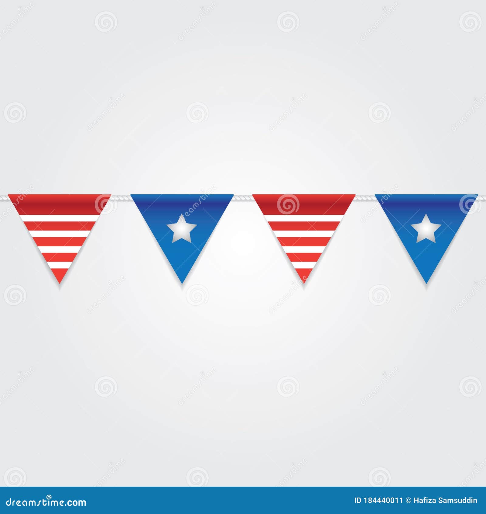 USA Bunting Flags Illustration. Stock Illustration - Illustration of ...