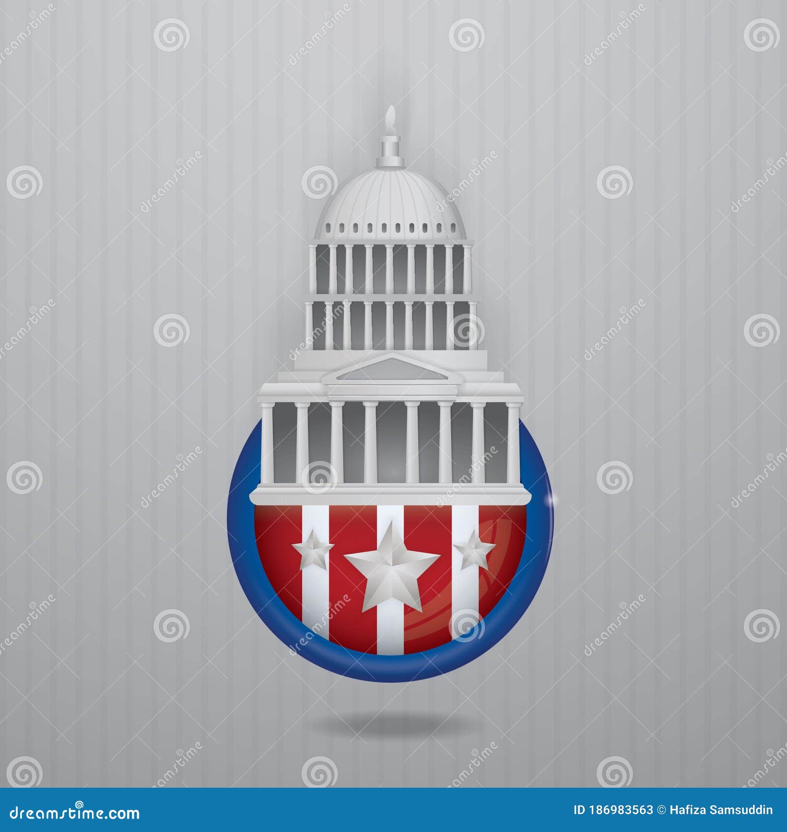 USA Capitol Label. Vector Illustration Decorative Design Stock Vector ...