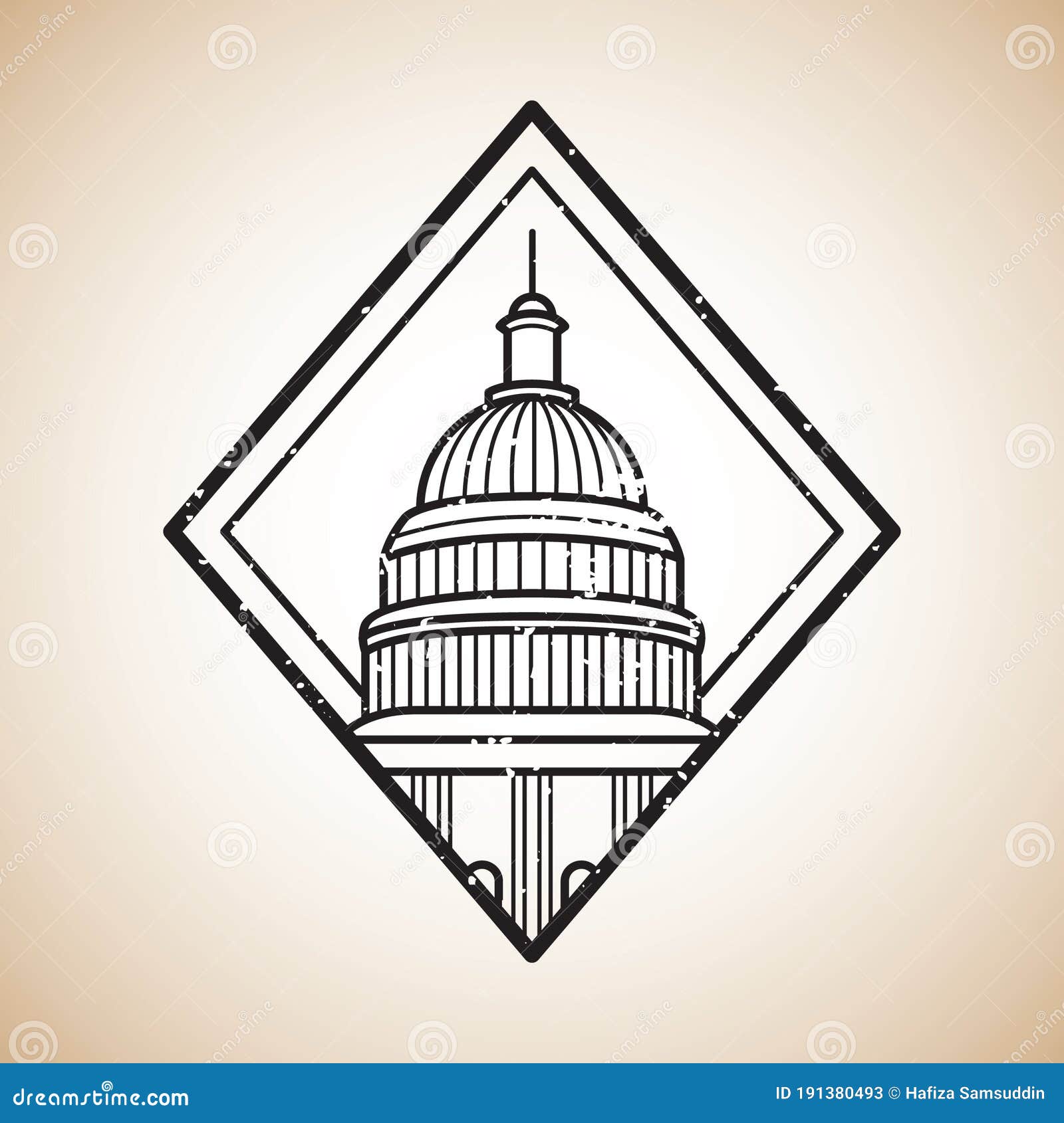 Usa Capitol Label. Vector Illustration Decorative Design Stock Vector ...